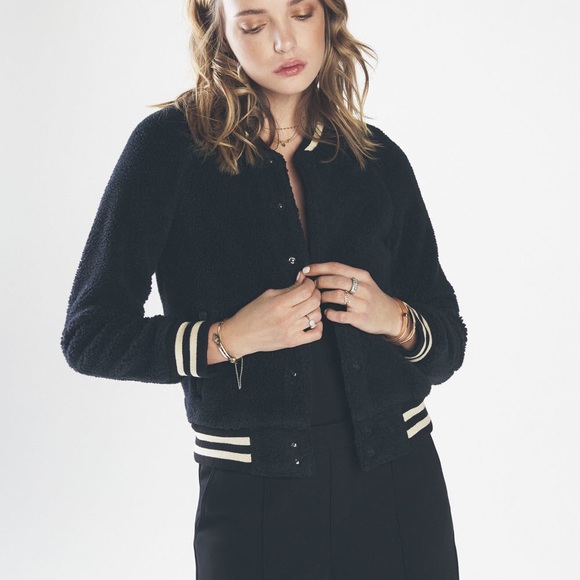 MOTHER | Jackets & Coats | Mother Letterman Shearling Jacket | Poshmark